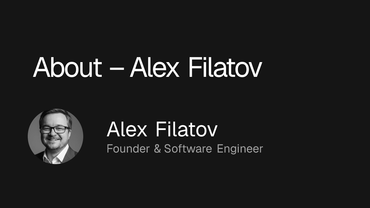 About – Alex Filatov